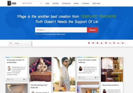 7seas Blog Responsive Blogger Template • Blogspot Templates 2025