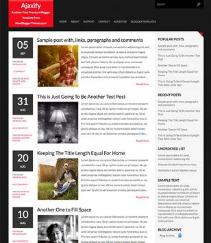 Ajaxify Simple Dark Blogger Template • Blogspot Templates 2025