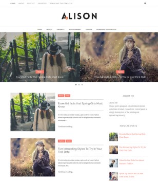 Alison Blogger Template • Blogspot Templates 2025