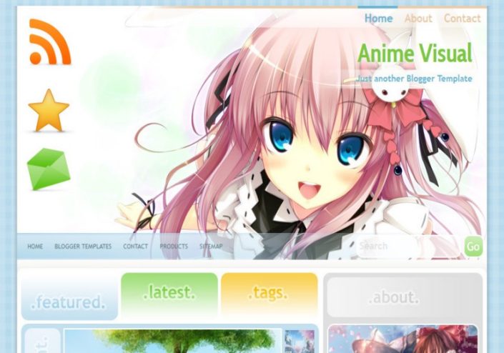 Anime Visual Blogger Template 2018 Free Download