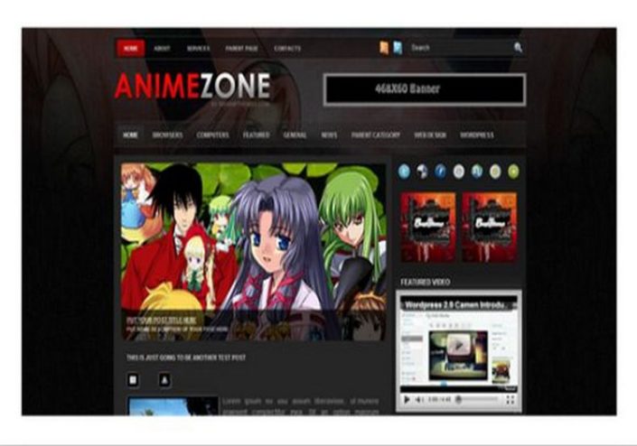 Anime Zone Blogger Template 2018 Free Download
