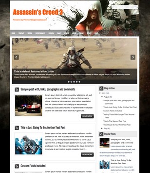 Assassin's Creed 3 Blogger Template 2018 Free Download