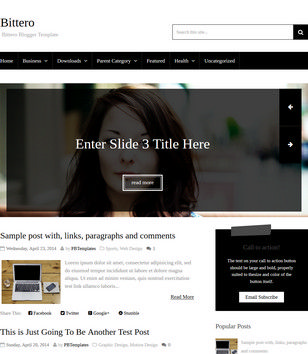 BitteroMinimalia Responsive Blogger Template 2018 Free Templates