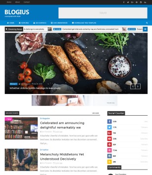 Blogius Slider Blogger Template • Blogspot Templates 2025