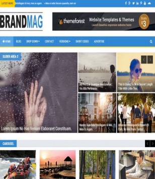 Brand Mag Blogger Template - Premium blogger template