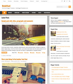 BrickYard Simple Blogger Template • Blogspot Templates 2025