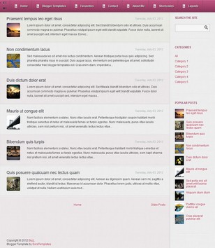 Buzz Purple Skin Blogger Template 2014 Free Download