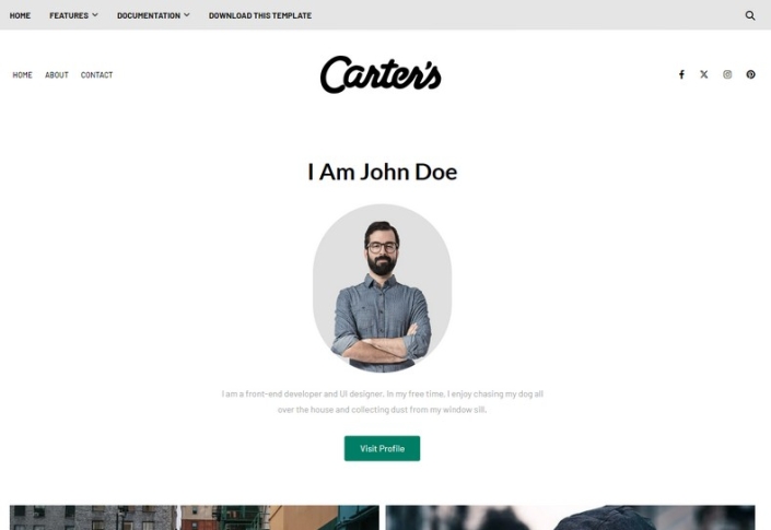 Carter Blogger Template • Blogspot Templates 2025