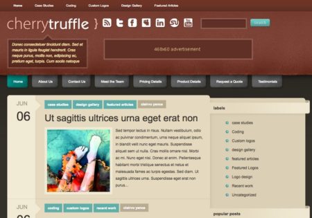 Cherry Truffle Blogger Template 2014 Free Download