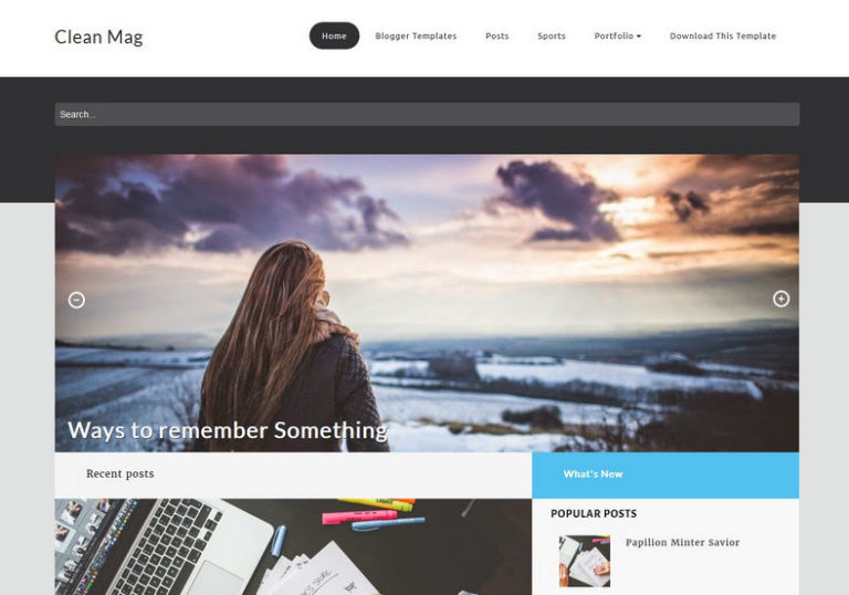 Clean Mag Responsive Blogger Template • Blogspot Templates 2025