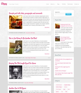 Clippy simple Blogger Template • Blogspot Templates 2023