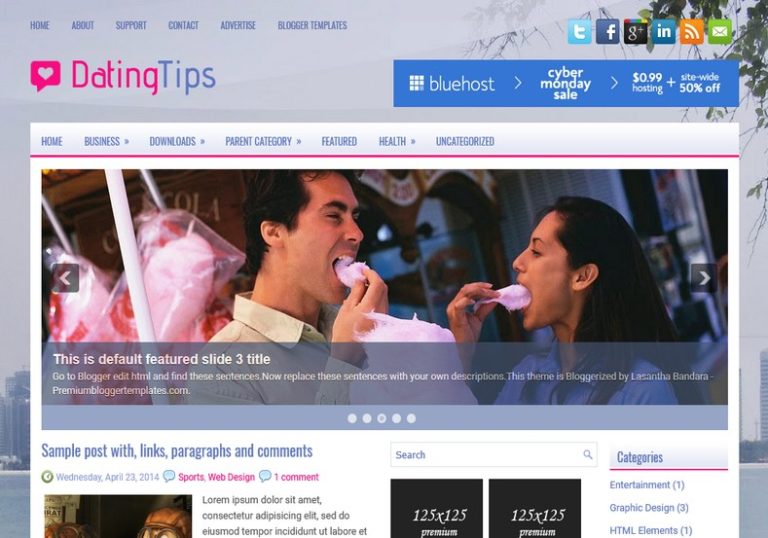DatingTips Love Blogger Template • Blogspot Templates 2025