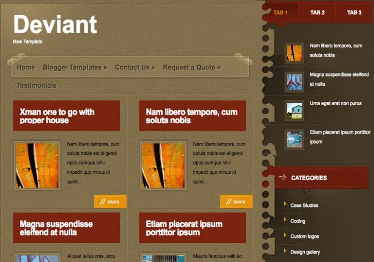 Deviant Blogger Template 2014 Free Download