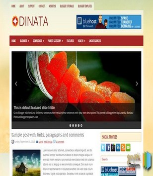 Dinata 2 Columns Blogger Template • Blogspot Templates 2025