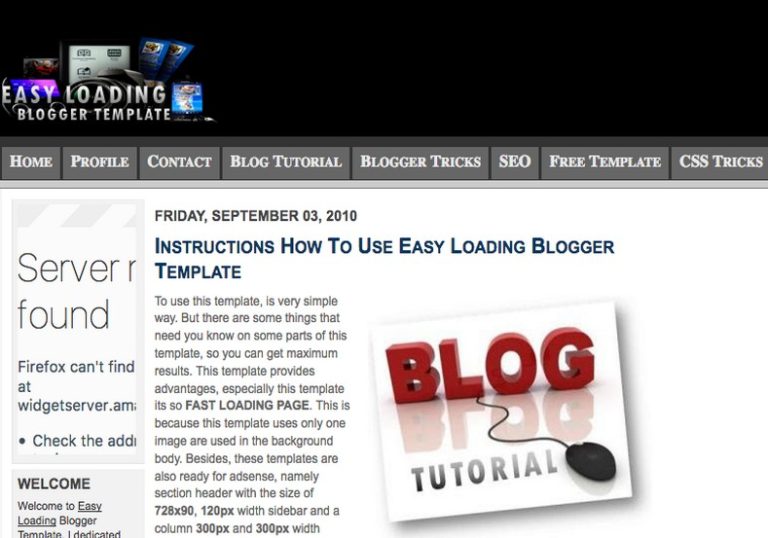 Easy Loading Blogger Template 2014 Free Download