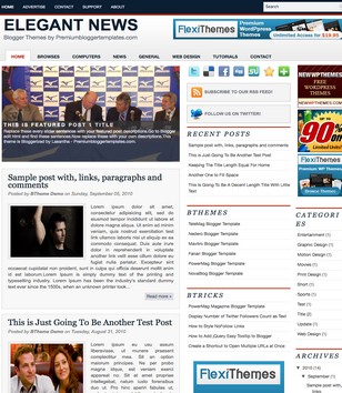 Elegant News Blogger Template 2014 Free Download