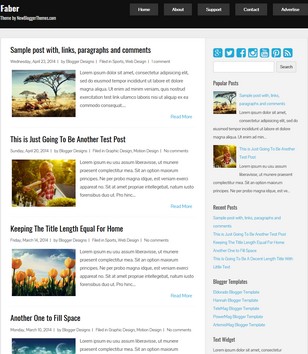 Faber Simple Blogger Template • Blogspot Templates 2024