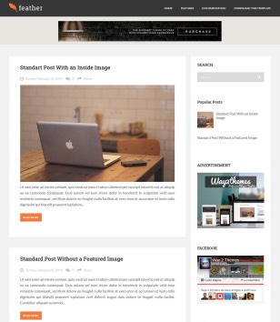 Feather Responsive Blogger Template 2014 Free Blogger Templates