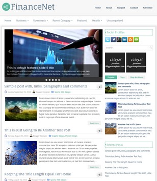 FinanceNet Blogger Template • Blogspot Templates 2025