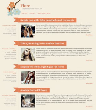 Fiore Simple Blogger Template • Blogspot Templates 2024