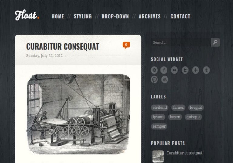 Float Blogger Template 2014 Free Download