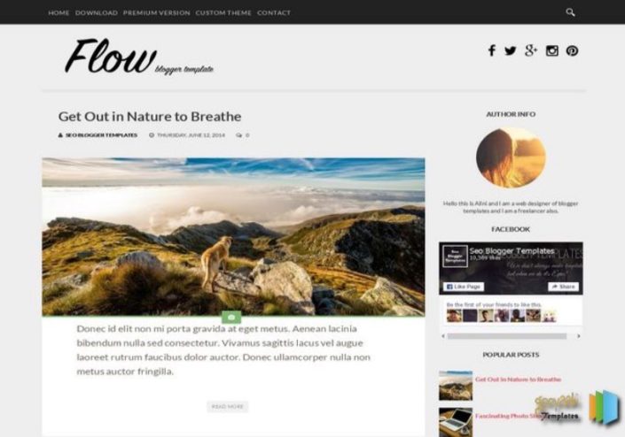 Flow Blogger Template • Blogspot Templates 2025