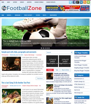 FootballZone Responsive Blogger Template 2014 Free Blogger Templates