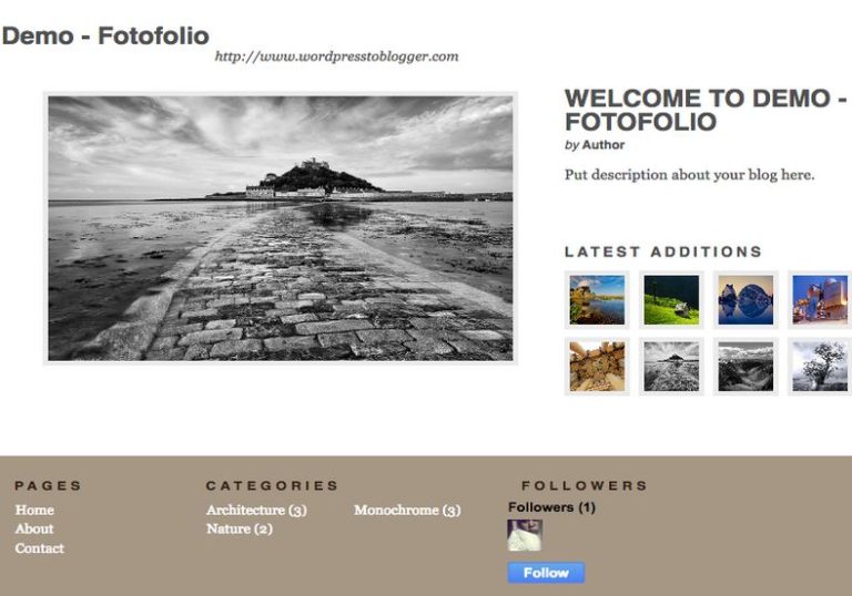 Fotofolio Blogger Template 2014 Free Download