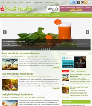 FreshHealth 2 Columns Blogger Template • Blogspot Templates 2025
