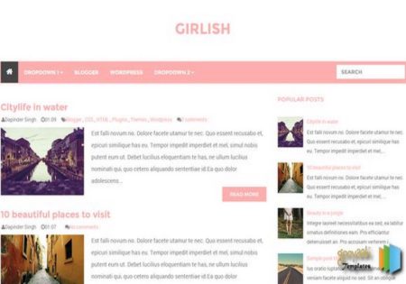 Girlish Blogger Template 2015 Free Download