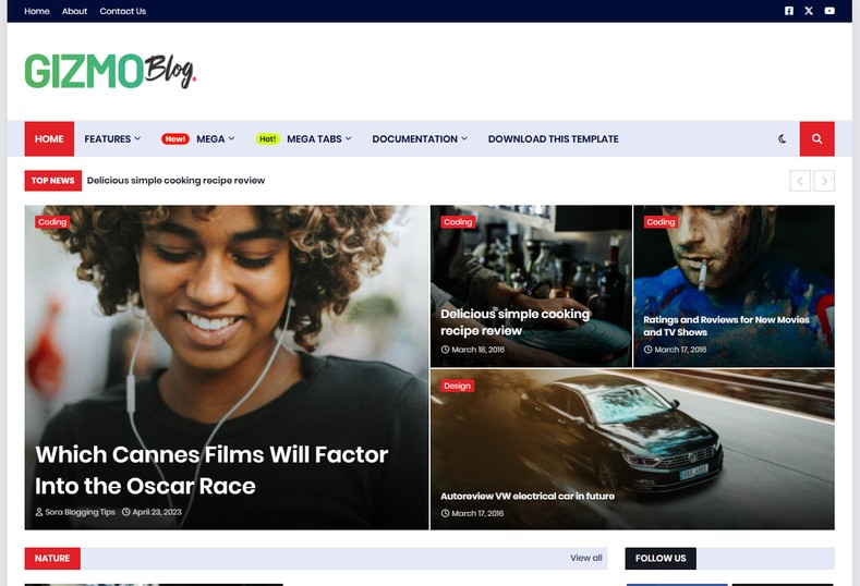 Gizmo Blog Blogger Template • Blogspot Templates 2025