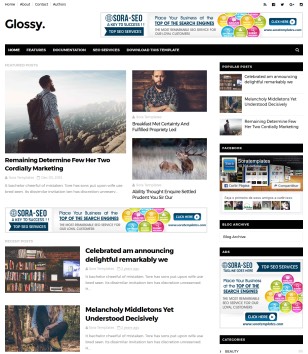 Glossy Blogger Template • Blogspot Templates 2017