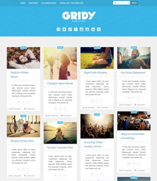 Gridy Gallery Blogger Template • Blogspot Templates 2025