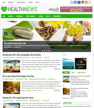 HealthNews Blogger Template • Blogspot Templates 2025