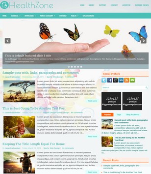 HealthZone Responsive Blogger Template • Blogspot Templates 2025