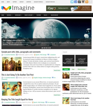 Imagine Green Blogger Template • Blogspot Templates 2025