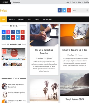 Indigo News Blogger Template 2015 Free Themes