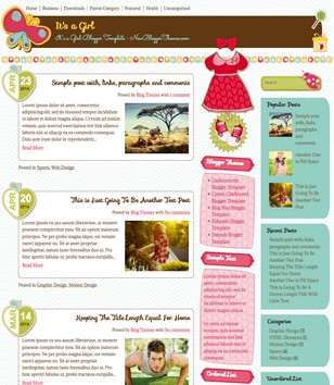 It is a Girl Responsive Blogger Template 2014