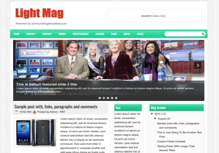 Light Mag Blogger Template 2014 Free Download Blogger Templates