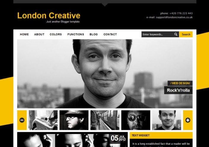 London Creative Blogger Template 2014 Free Download