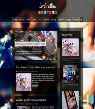 Lorde Dark Responsive Blogger Template 2014 Free Blogger Templates