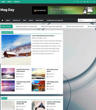 Mag day Responsive Blogger Template 2014 Free Download