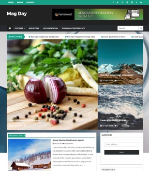 Mag day Responsive Blogger Template 2014 Free Download