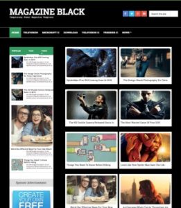 Dark Color Blogger Templates 2020 Free Download