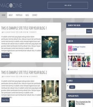 Magozine Blogger Template 2014 Free Download