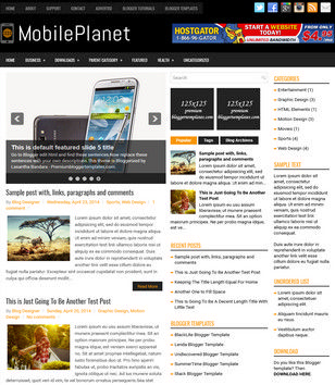 Technology MobilePlanet Blogger Template 2015 Free Themes