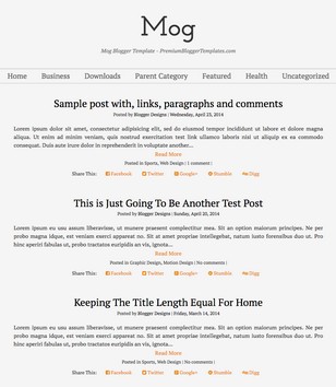 Mog Simple Blogger Template • Blogspot Templates 2025