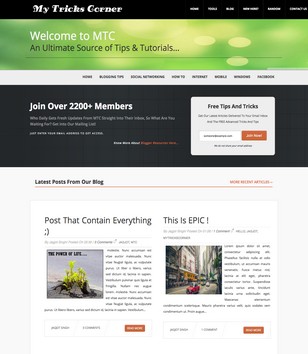 MyTricks Corner Responsive V2 Blogger Template 2014 Free Download