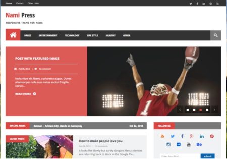 Nami Press Blogger Template - Review Premium templates