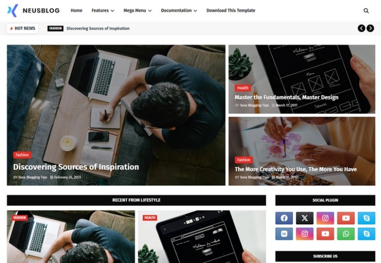 NeusBlog Blogger Template • Blogspot Templates 2025